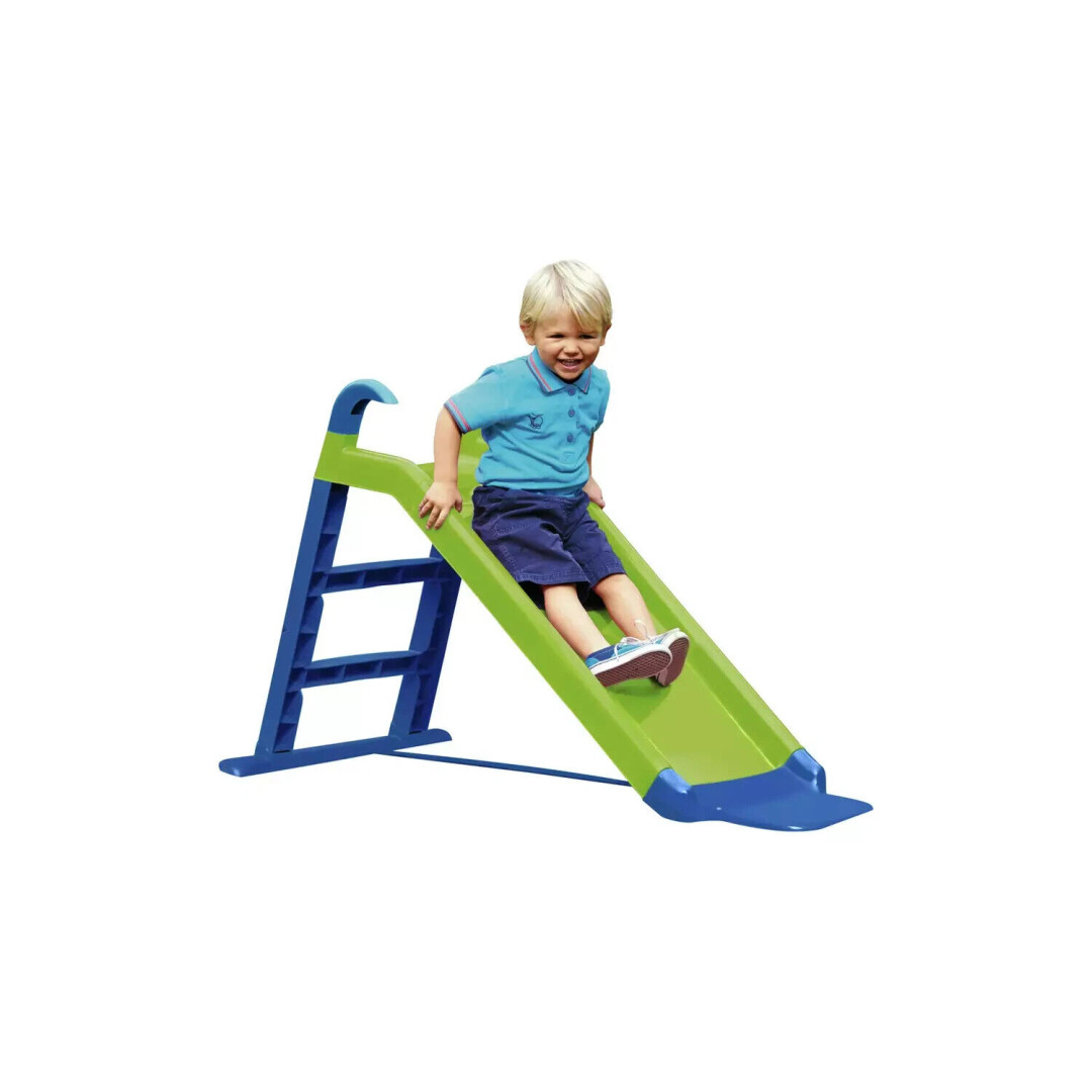 Chad Valley 4ft Kids Garden Slide Green Blue Outdoor Play Toy for Children