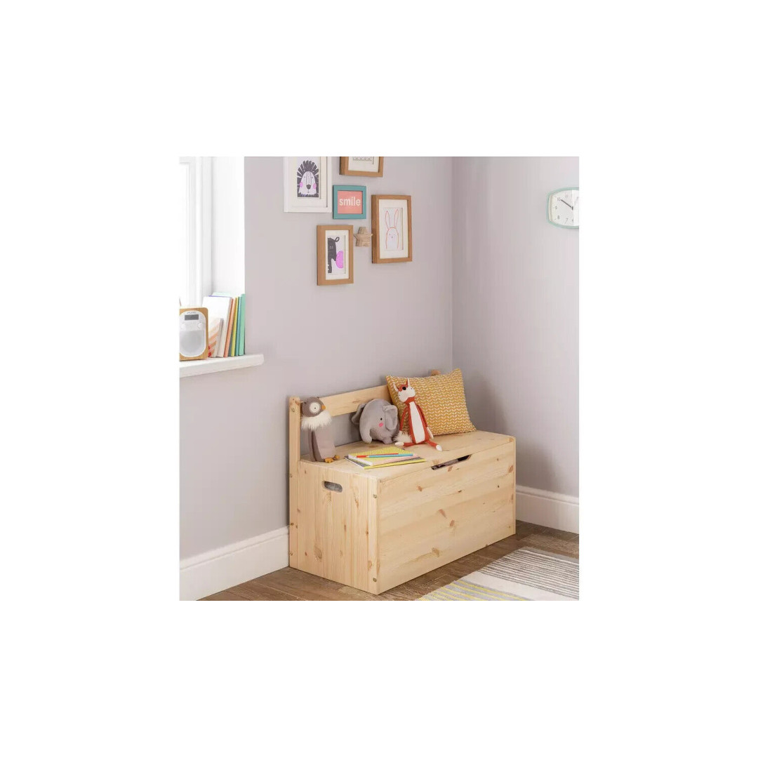 Argos toy box pine store